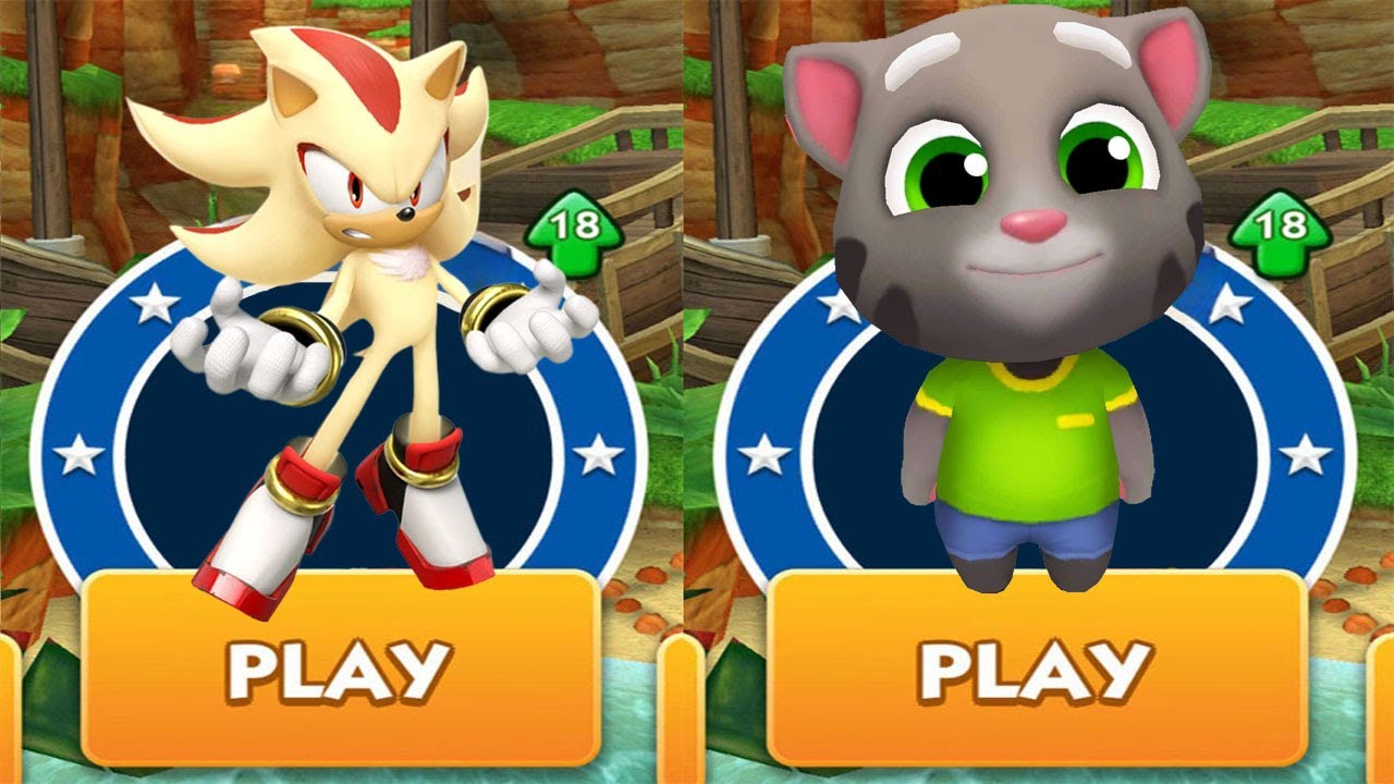 Sonic Dash - Super Shadow vs Talking Tom Gold Run vs All Bosses Zazz ...