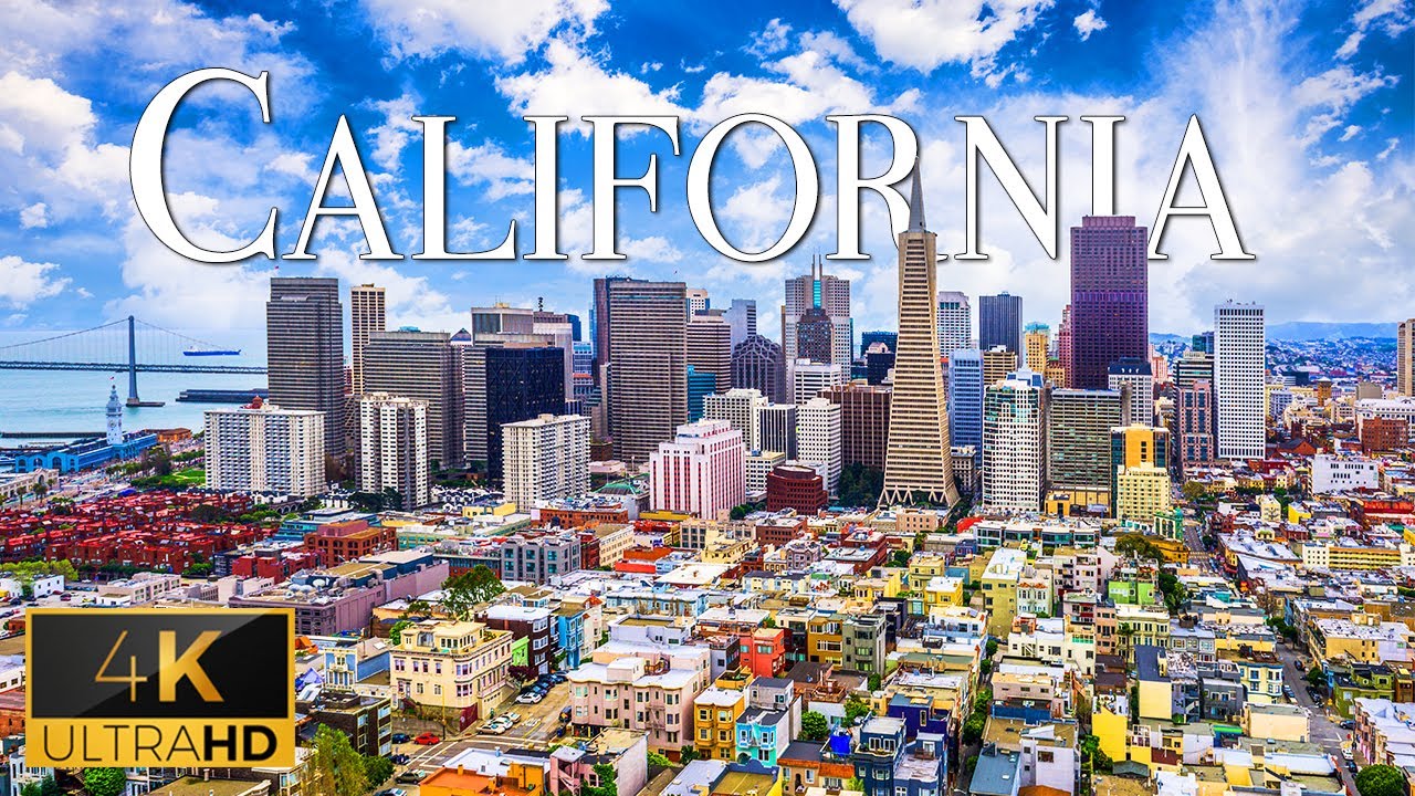 FLYING OVER CALIFORNIA (4K UHD) - Relaxing Music Along With Beautiful ...