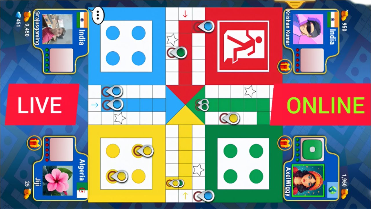 Ludo king poki 234 player game live stream Gameplay online carrom board ...