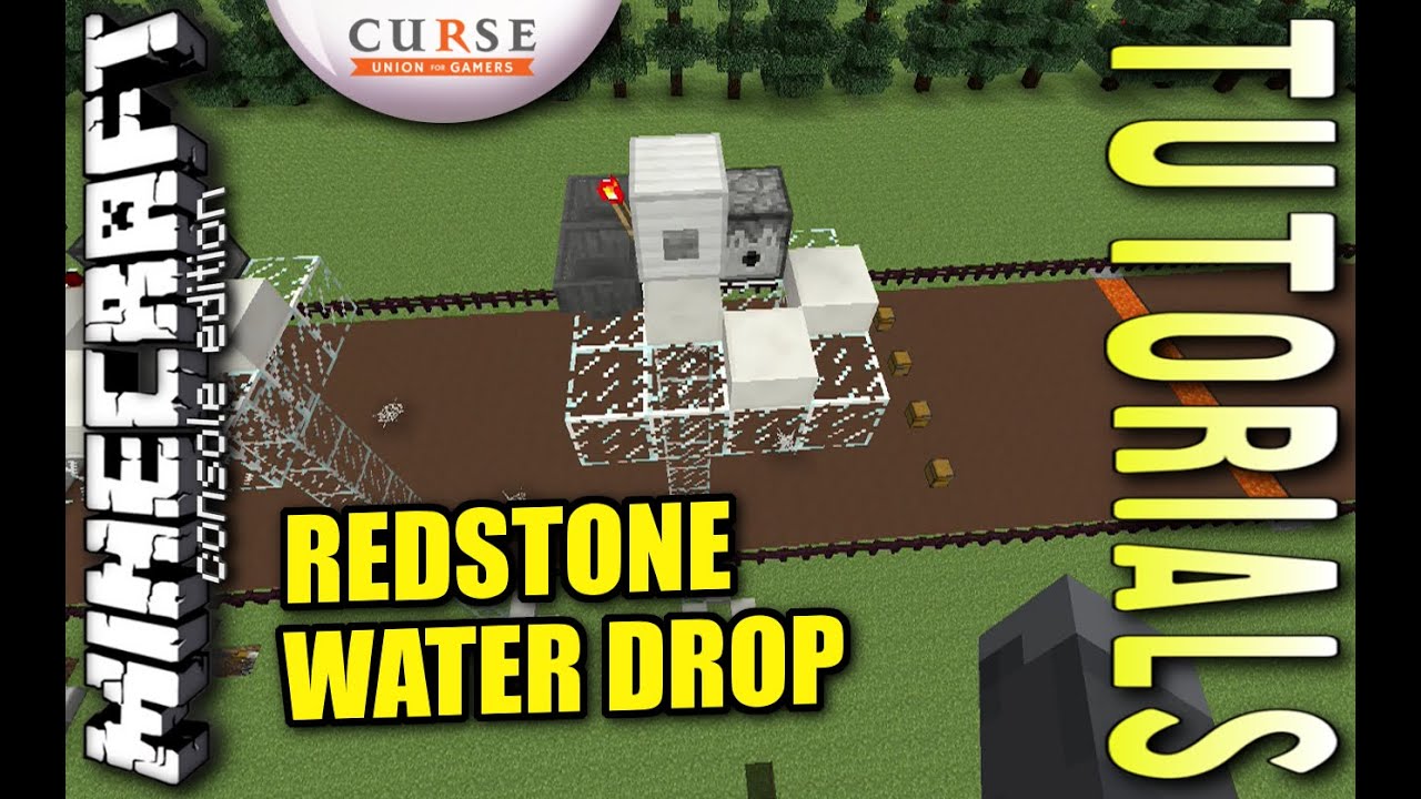 MINECRAFT - PS4 - REDSTONE WATER DROP - HOW TO - TUTORIAL ( PS3 / XBOX ...