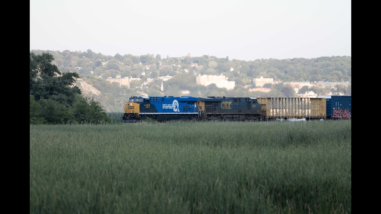 CSX M434 passes Iona Island and Newburgh, NY with Conrail Quality #1976 ...