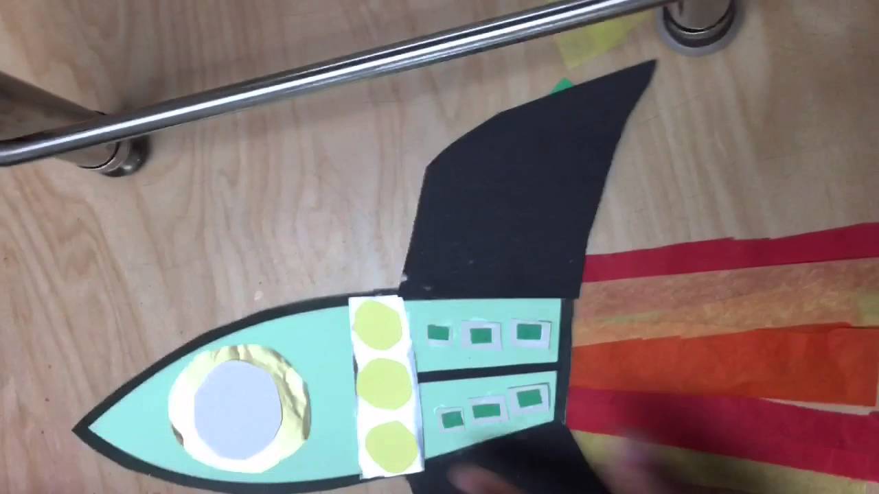 Spaceship art project for kids - YouTube