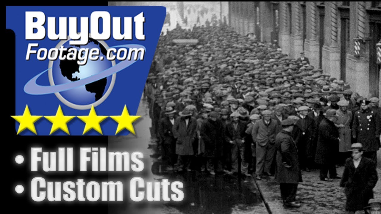 Depression Era Bread Line As Thousands Line Up For Aid 1930 - YouTube