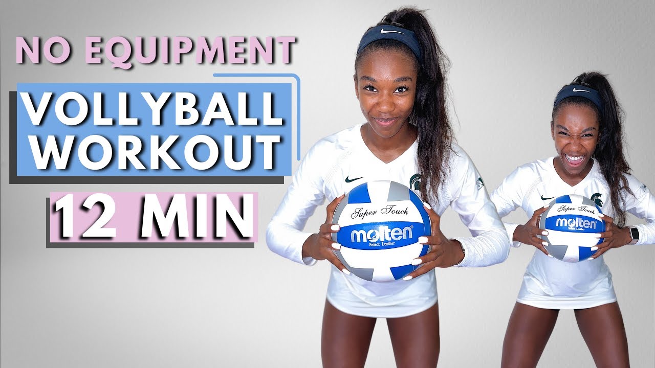 AT HOME VOLLEYBALL WORKOUT | VOLLEYBALL DRILLS, HIIT, TRAINING - YouTube