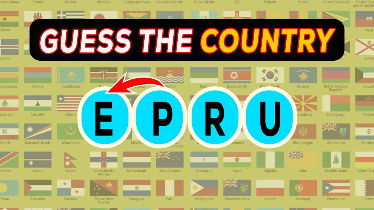 Guess The Country By Jumbled words | Scrambled Words Countries Quiz ...