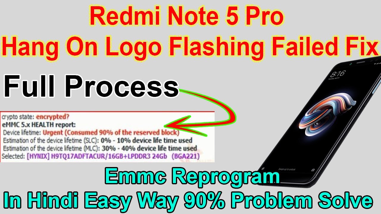 EMMC 90%Consumed Hang On Logo Problem Solve Redmi Note 5 Pro Only Mi ...