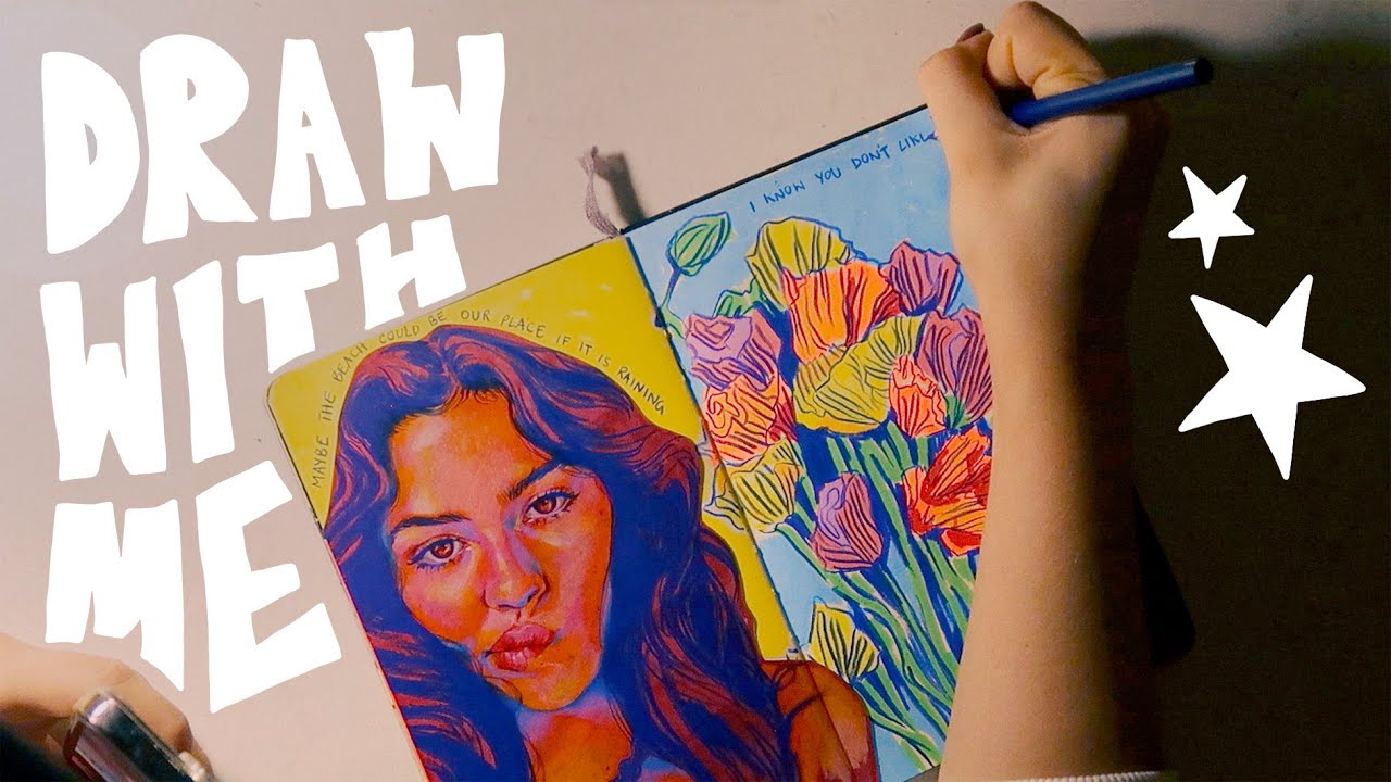 sketchbook session! (drawing gracie abrams) - YouTube