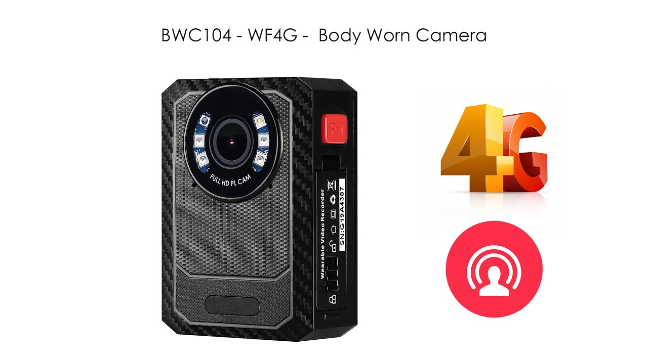 BWC104-W4 – WIFI 4G Body Worn Camera (Removable Batteries) - YouTube