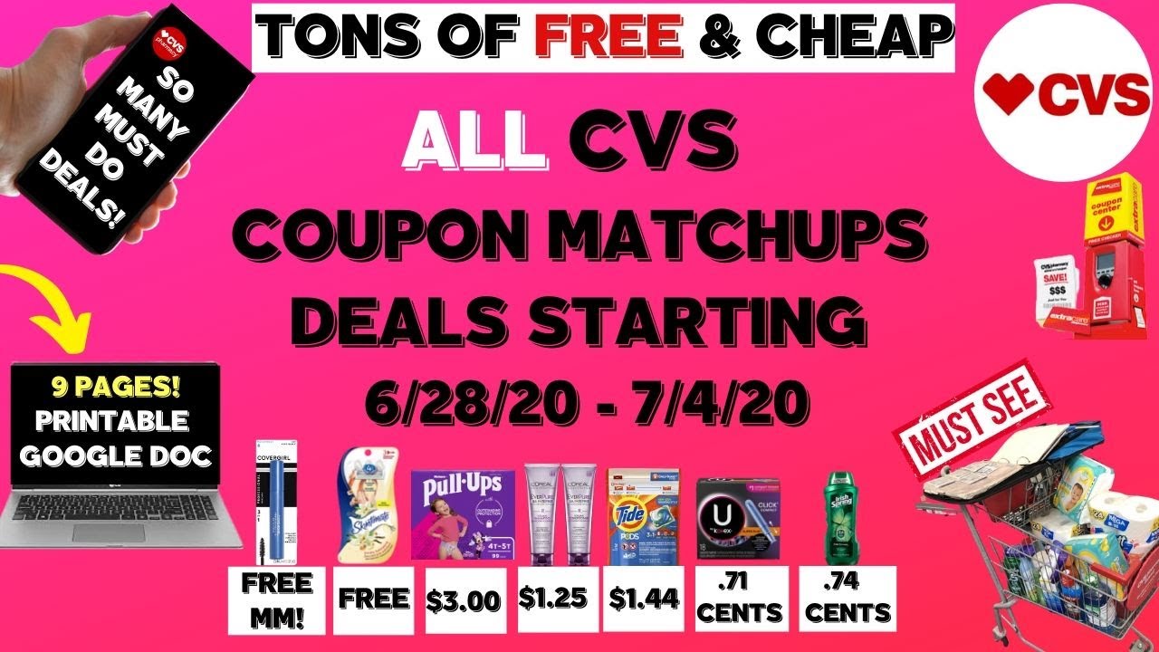 CVS COUPON MATCHUPS DEAL BREAKDOWNS STARTING 6/28/20 ~ ️ CVS HOTTEST ...