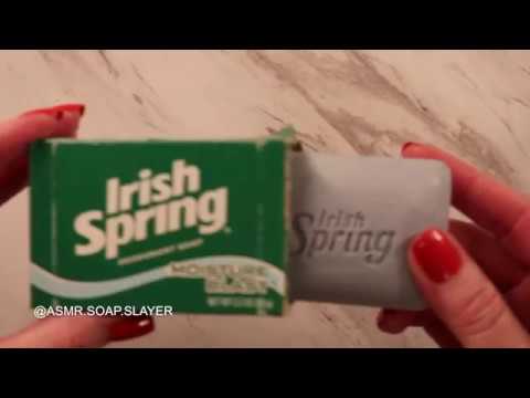 CUTTING IRISH SPRING BLUE SOFT SOAP-ASMR SOUNDS Episoap 147 - YouTube