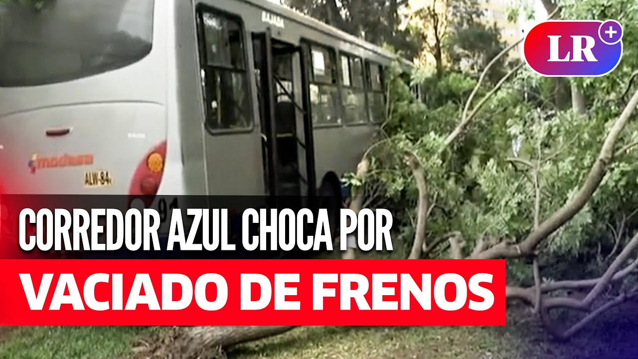 CERCADO DE LIMA: CORREDOR AZUL choca contra árbol por presunto VACIADO ...
