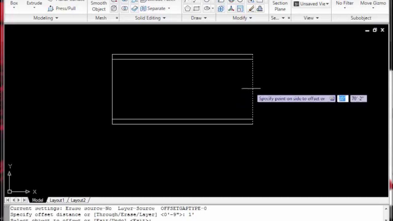 How To Use Offset Command In Autocad What Is Offset Command In