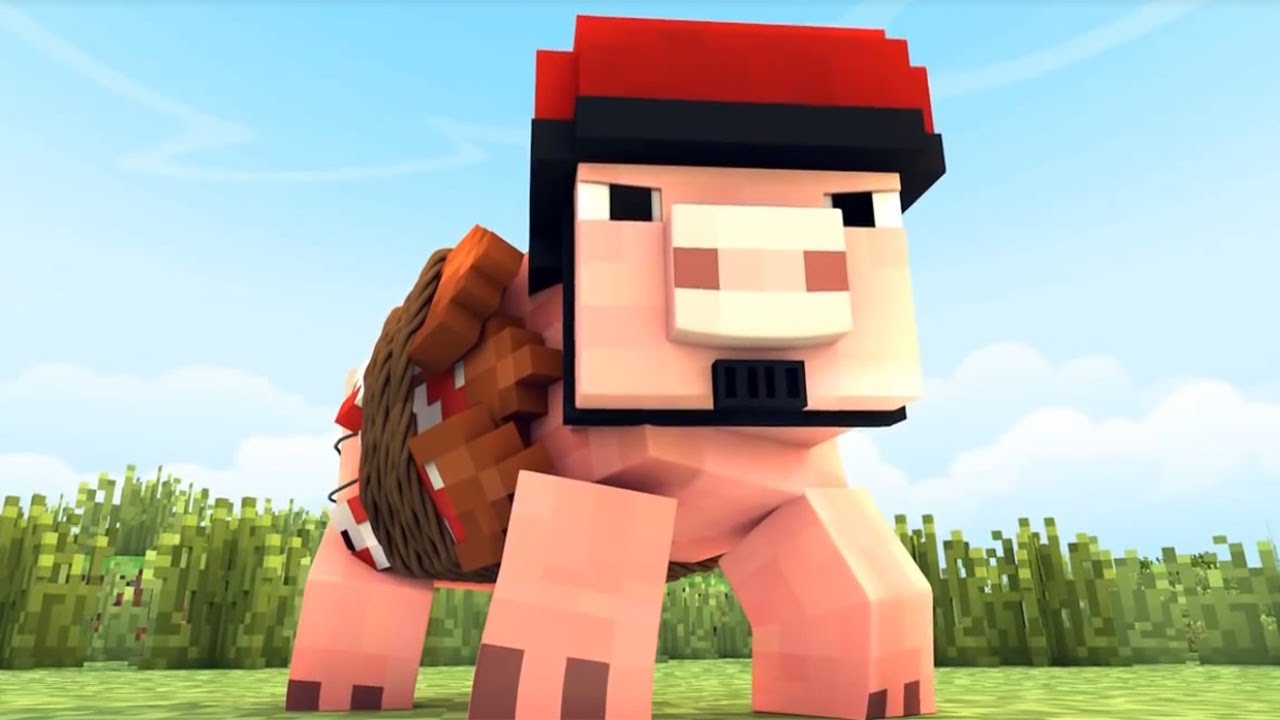 MINECRAFT ANIMATION APPLE vs PIG - YouTube