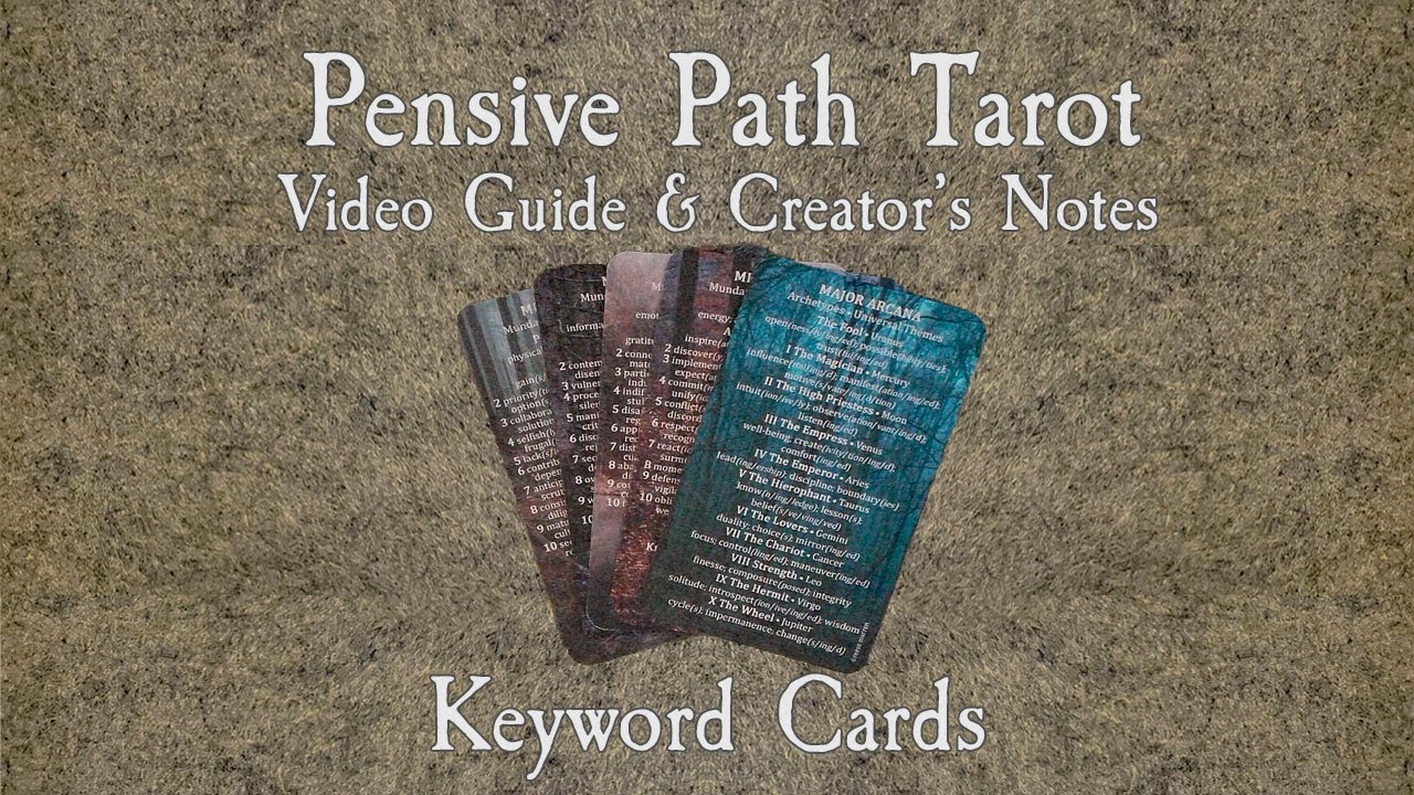 Keyword Cards - Pensive Path Tarot by Reese Marren - YouTube