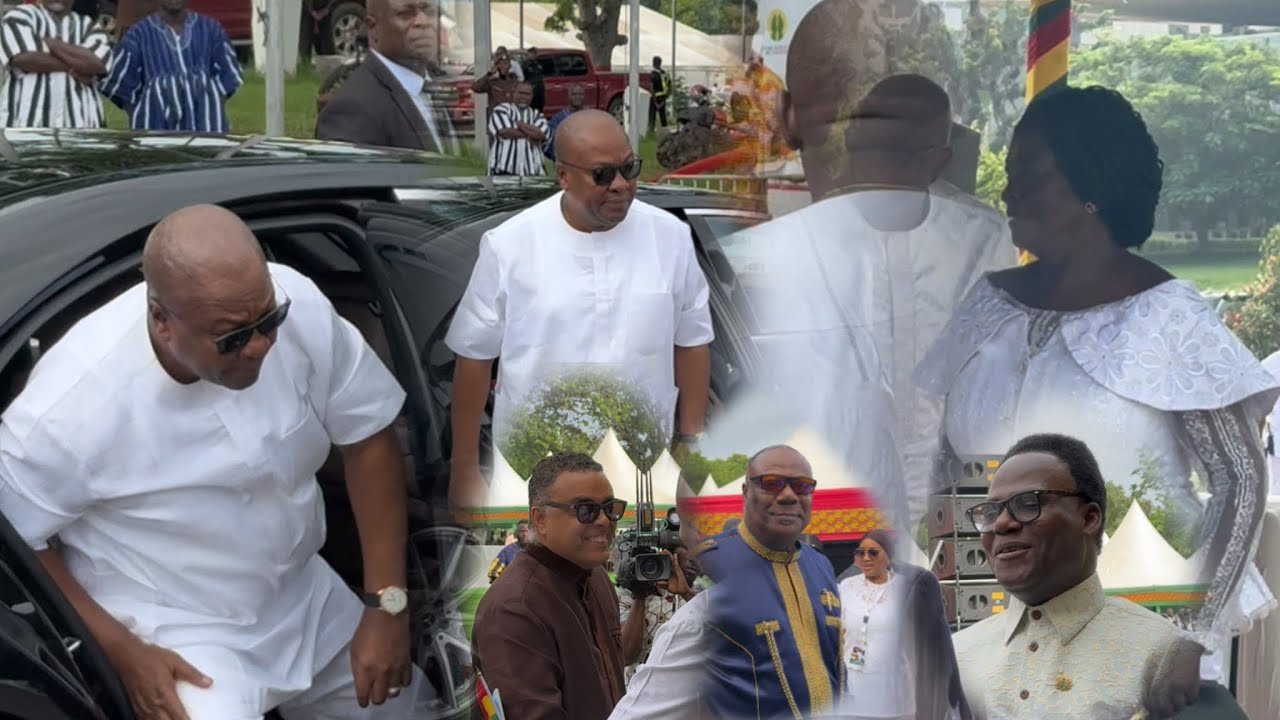 Watch How Prez Mahama and Vice Prez Naana Jane Arrived at National ...