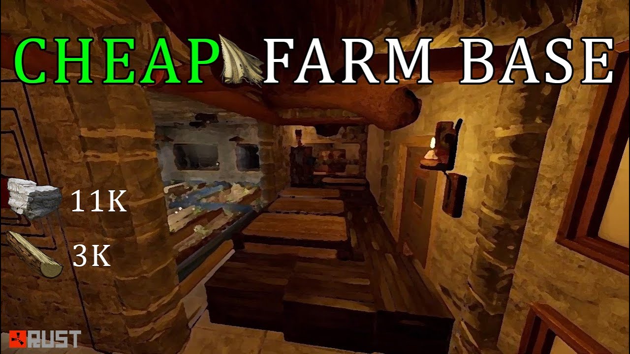 Rust - The Cheapest And Most Efficient Cloth Farm Base! - YouTube