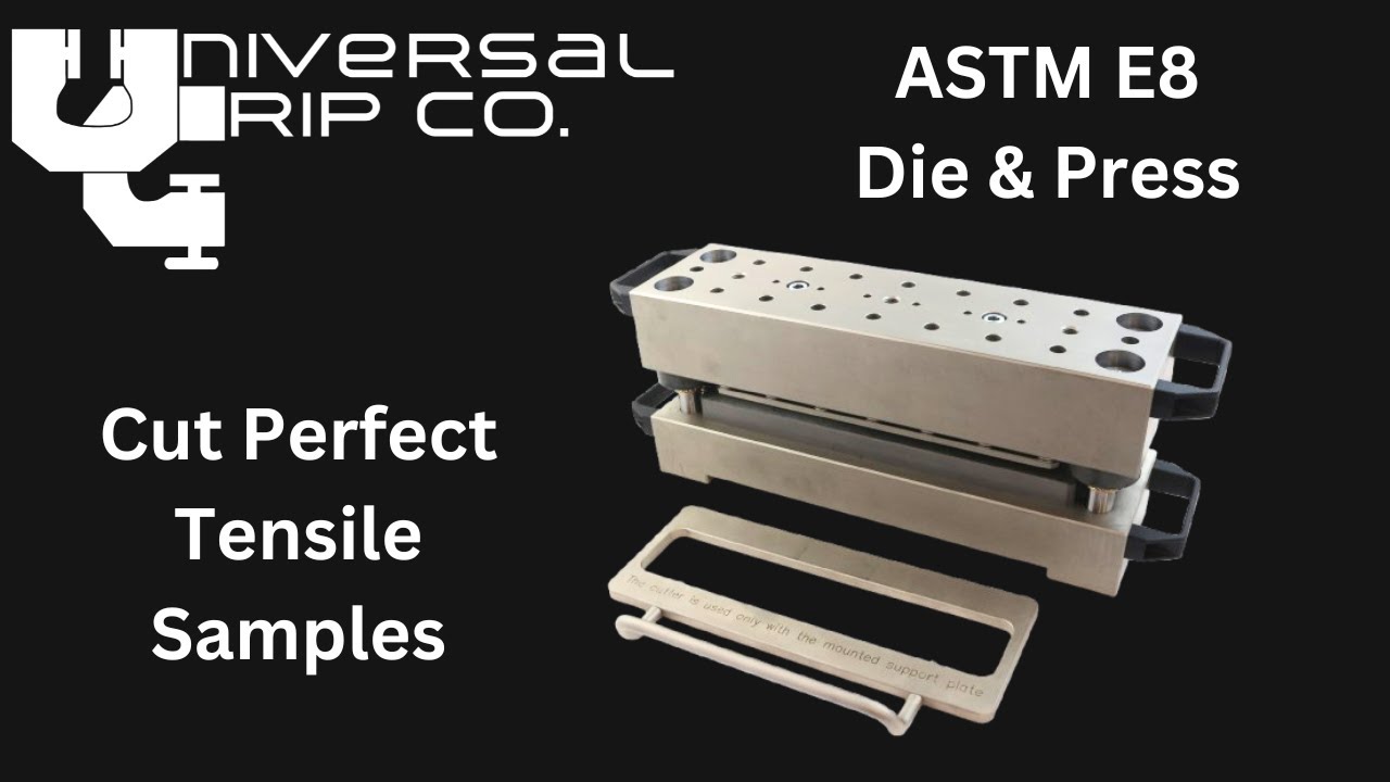 ASTM E8 How to Die Cut Tensile Samples with a Hydraulic Press - YouTube