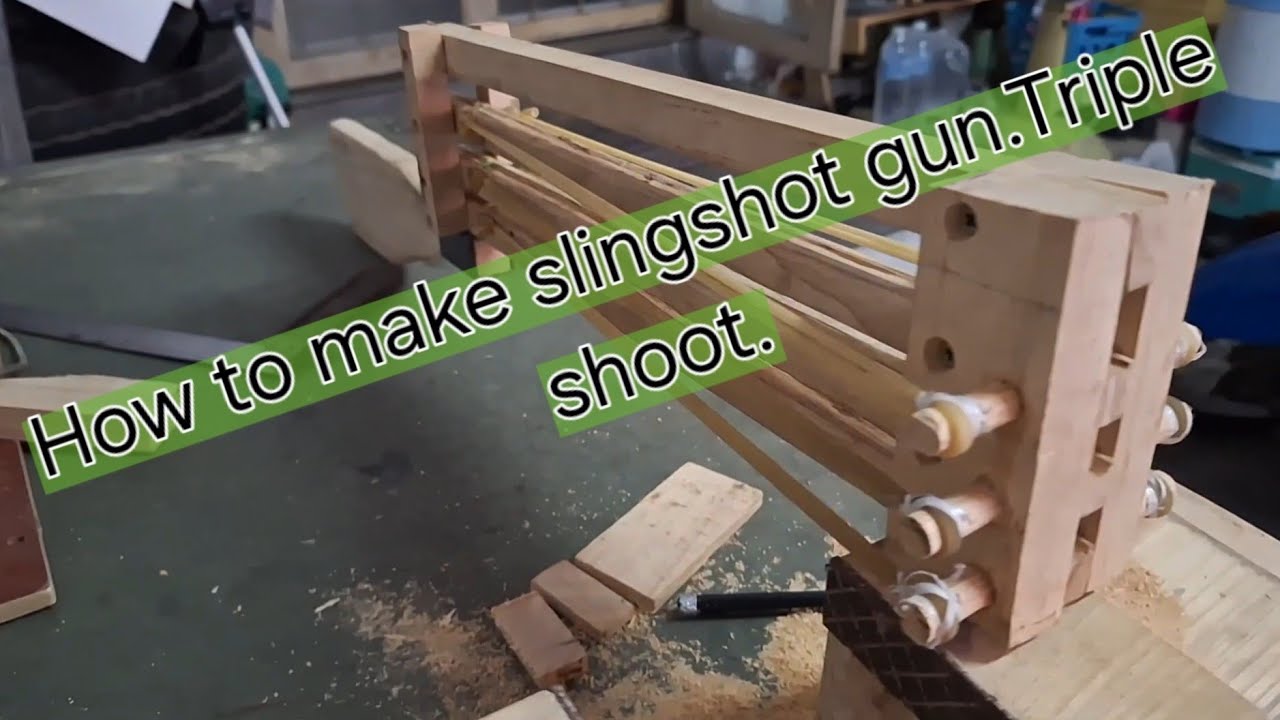 How to make slingshot gun.Triple shoot. - YouTube
