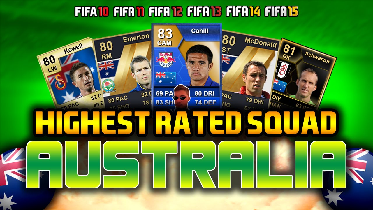 HIGHEST RATED AUSTRALIA SQUAD EVER! Ultimate Team Squad Builder! - YouTube