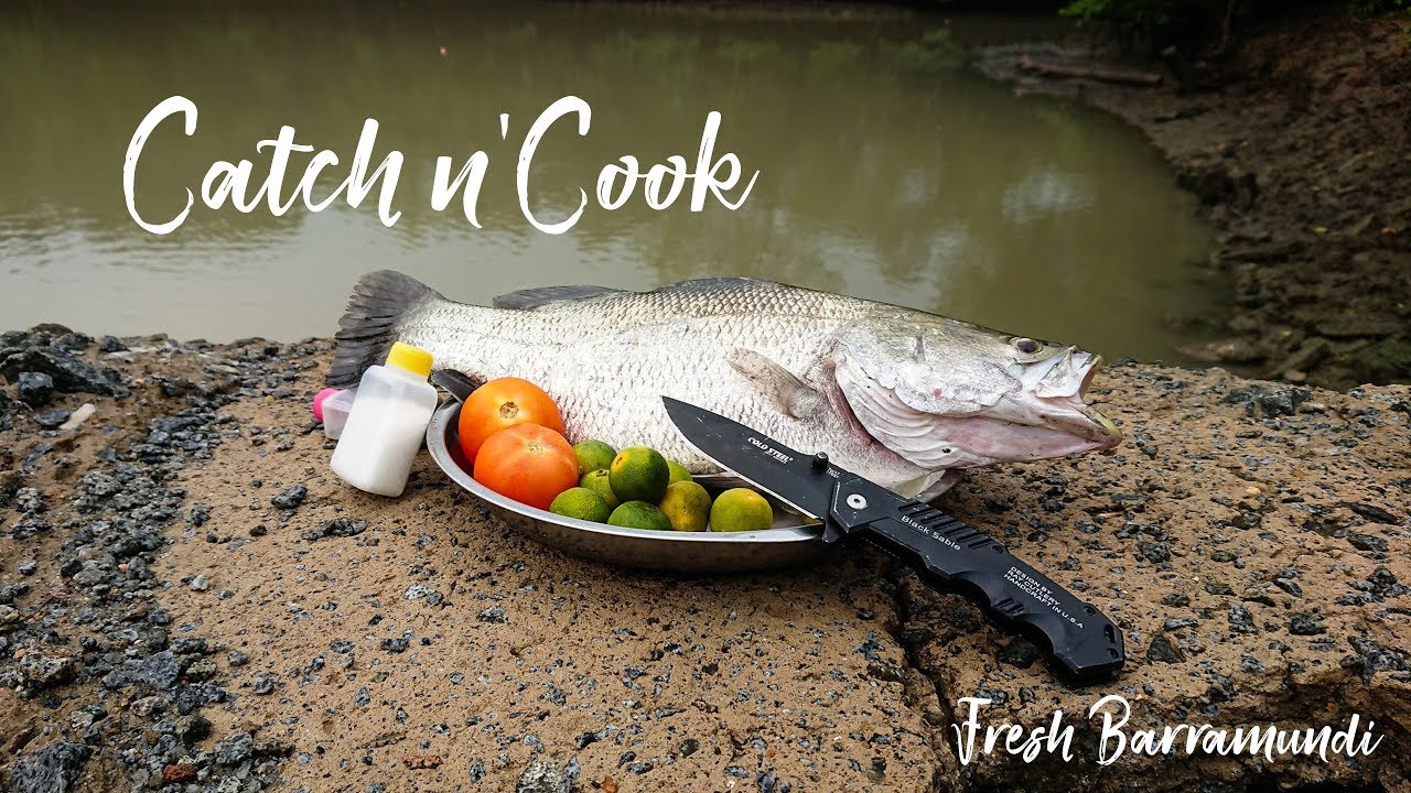 Pulau Ubin Fishing: Catch n’ Cook Barramundi Salt Pepper Lime - YouTube