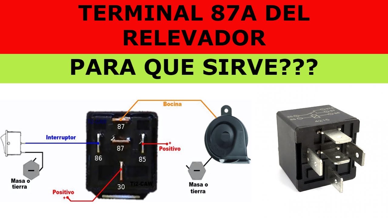 TERMINAL 87A DEL RELEVADOR COMO SE CONECTA? - YouTube