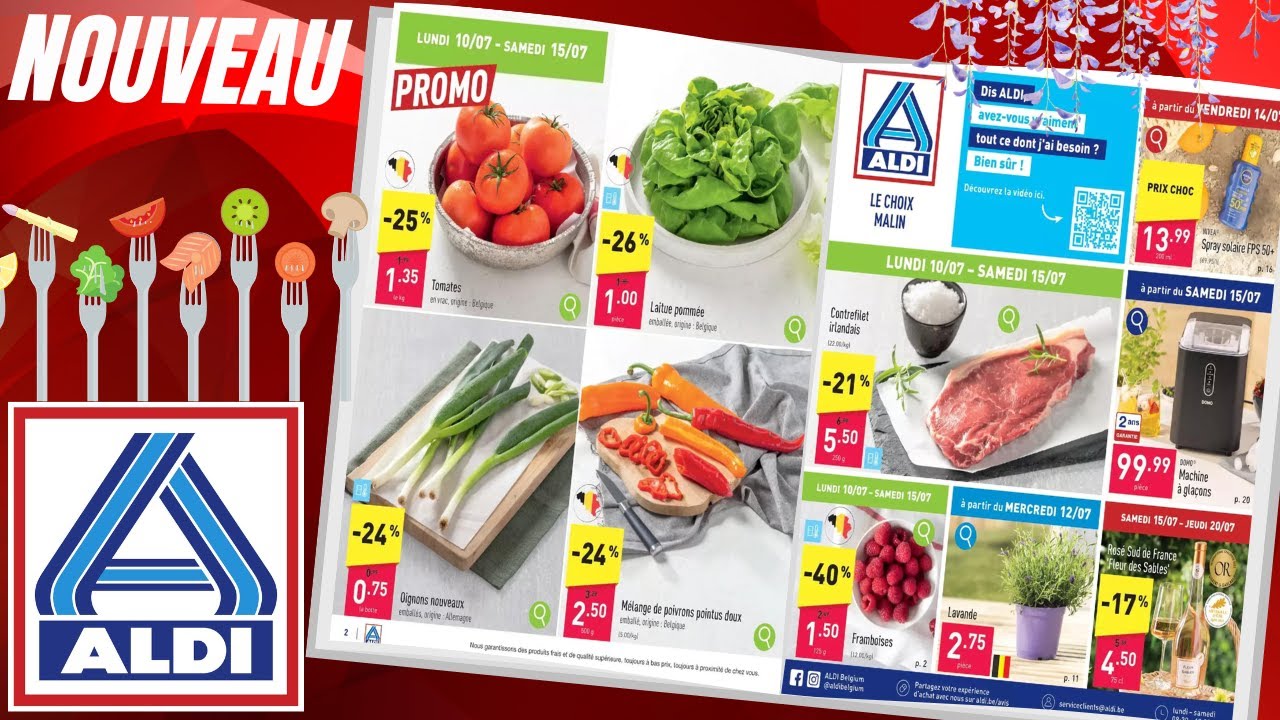 Folder Aldi Du 10 Au 15 Juillet 2023 ๐ Arrivage Belgique Youtube
