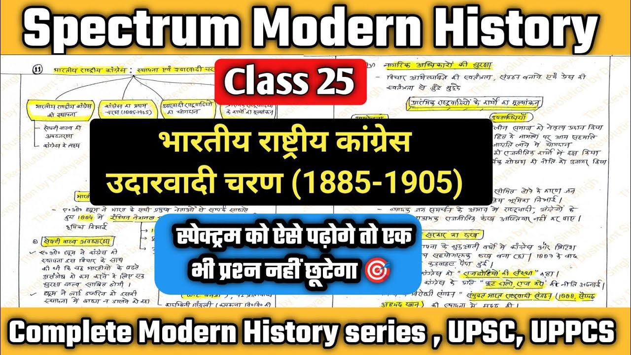 Spectrum modern history class 25 ||भारत में आधुनिक राष्ट्रवाद का उदय ...