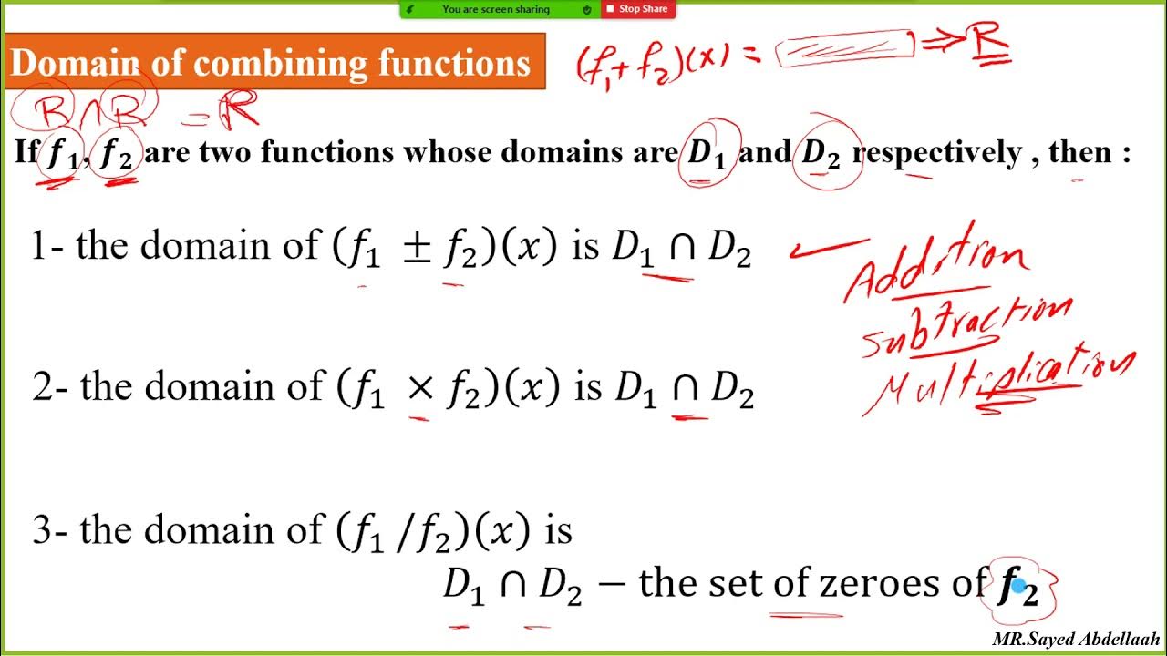 Domain of combining functions - Stem Concept 5 - YouTube