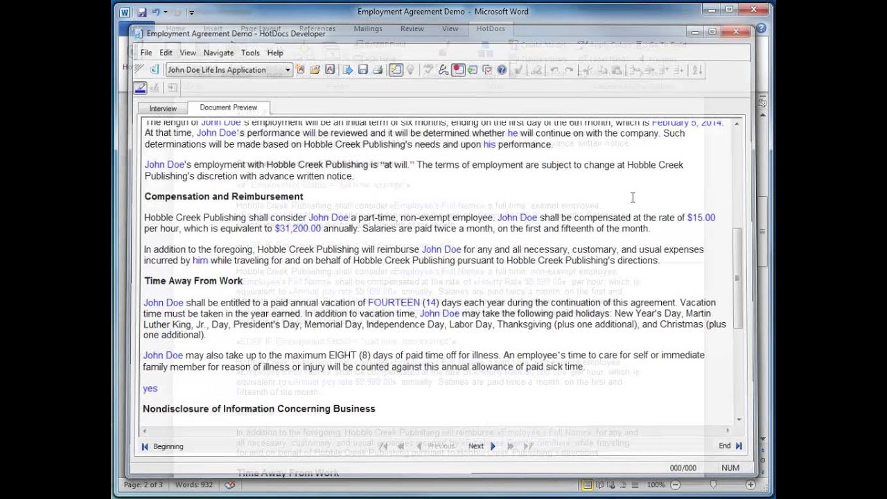 HotDocs Getting Started Series: Testing a HotDocs Template - YouTube