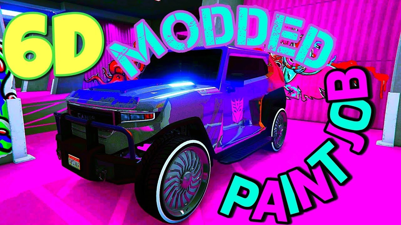 GTA V ONLINE - SUPER ULTRA RARE 6D MODDED PAINT JOBS GO BEYOND 3D / 4D ...