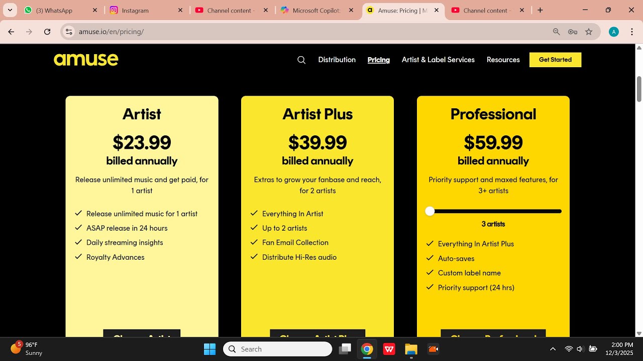 Amuse Music Distribution Pricing Plans; How much it Costs Monthly and ...