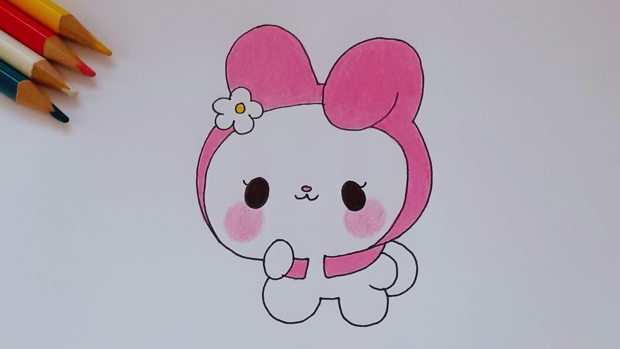 How to draw My Melody easy||sanrio charmmy kitty - YouTube