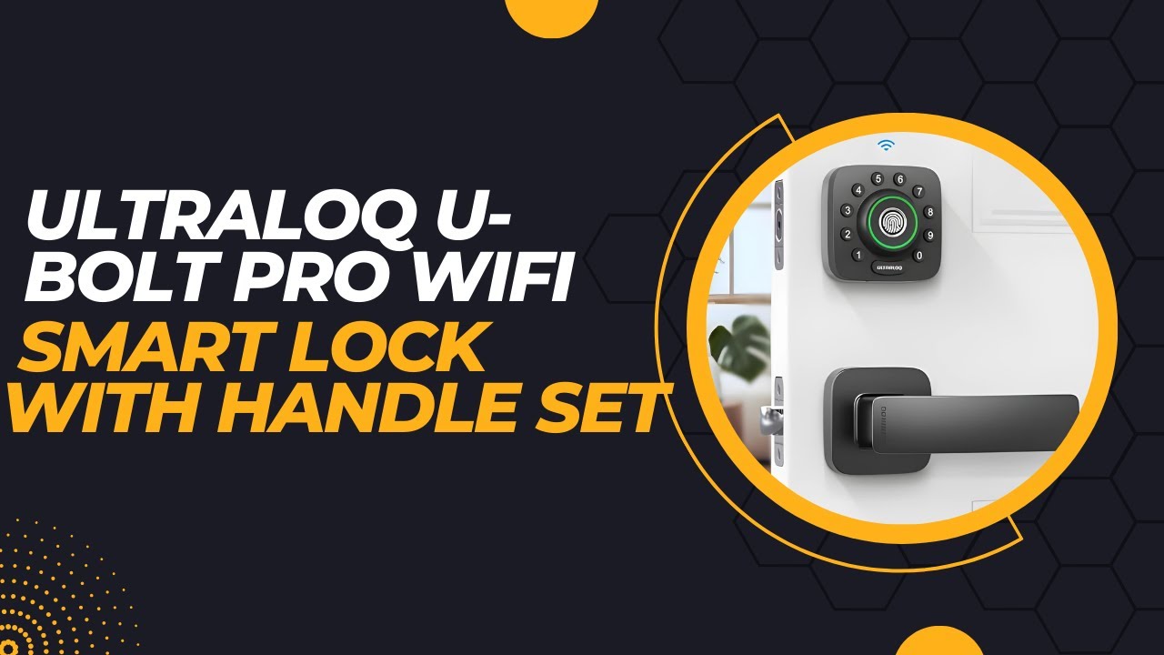 ULTRALOQ U-Bolt Pro WiFi Smart Lock with Handle Set, Fingerprint ...
