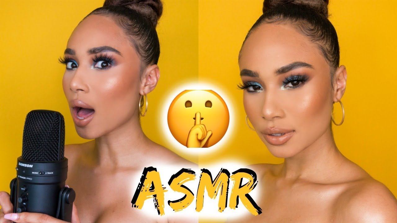 (ASMR) MAKEUP TUTORIAL?! | Ocean Blue Summer Makeup - YouTube