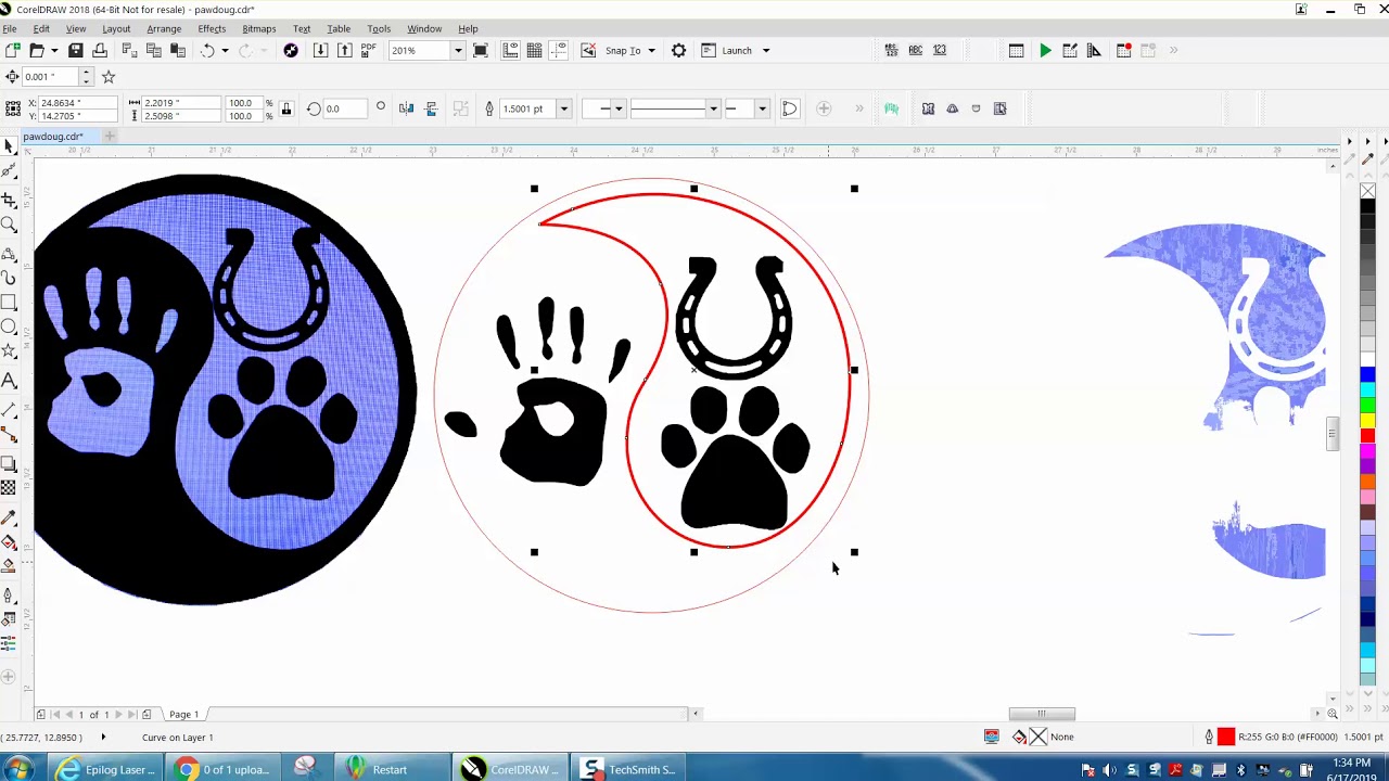Corel Draw Tips & Tricks Clipart Trace a hard one part 3 - YouTube