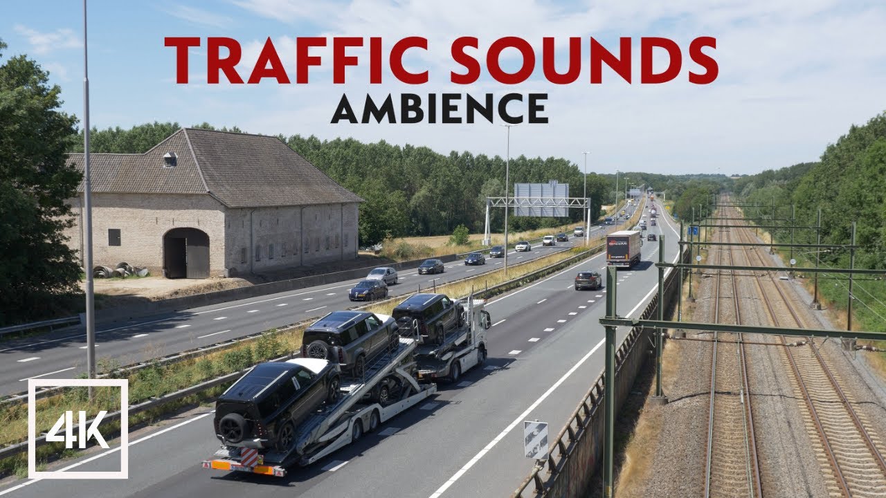 Traffic Sounds for Sleeping - Highway Railway Ambience | 10 Hours - YouTube