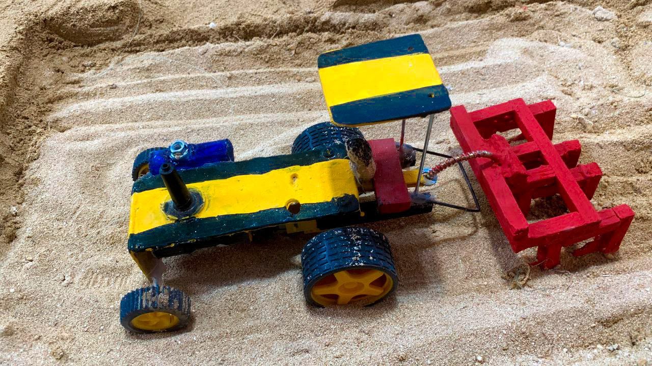 Diy mini tractor Ridger Machine | 2 farrow ridger | @KeepVilla - YouTube