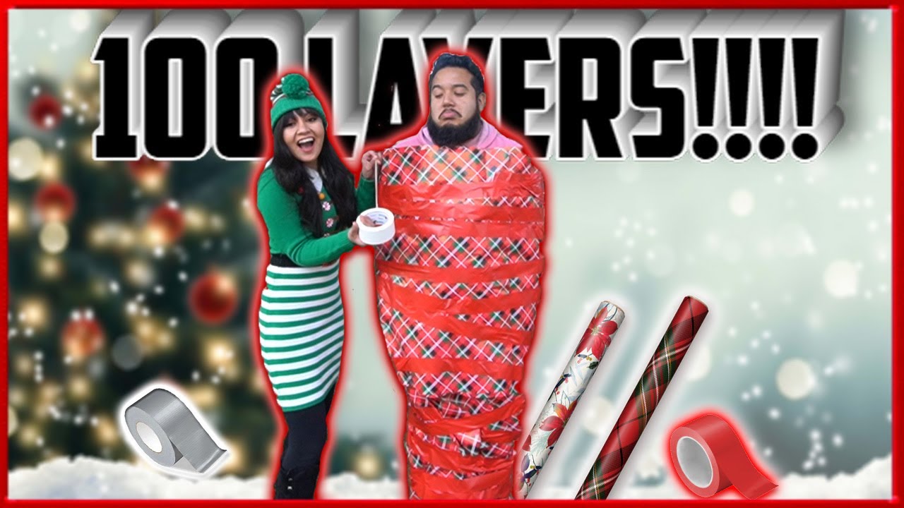 100 LAYERS DUCT TAPE & WRAPPING PAPER *CHALLENGE*┃VLOGMAS DAY 11 - YouTube
