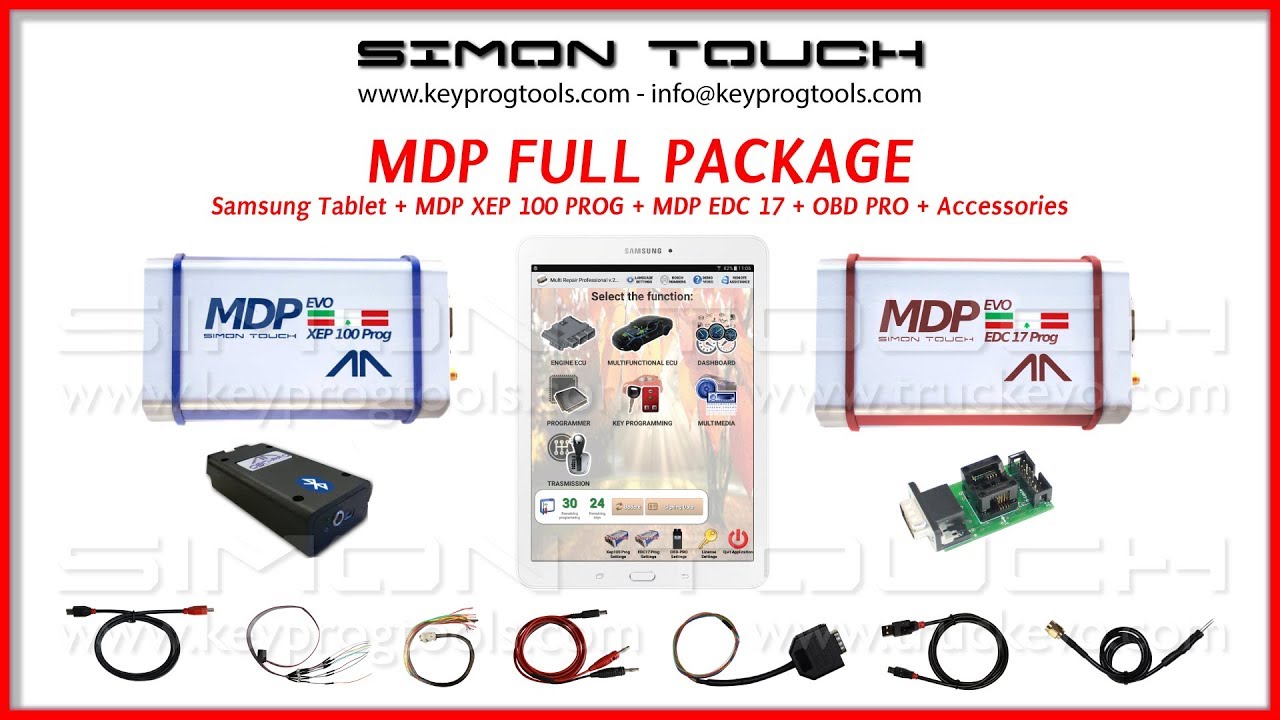 MDP XEP 100 PROG + EDC 17 + OBD PRO Full package - YouTube