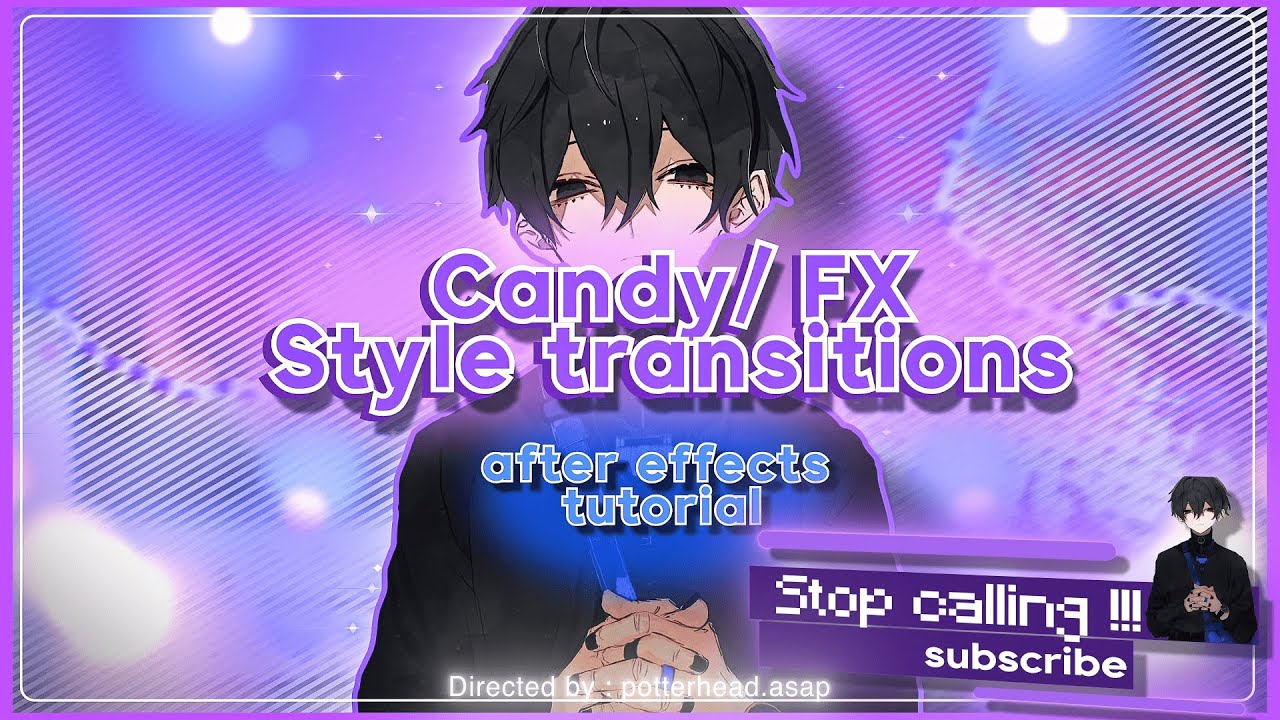 3 Candy / FX style After Effects transitions tutorial II anime style ...