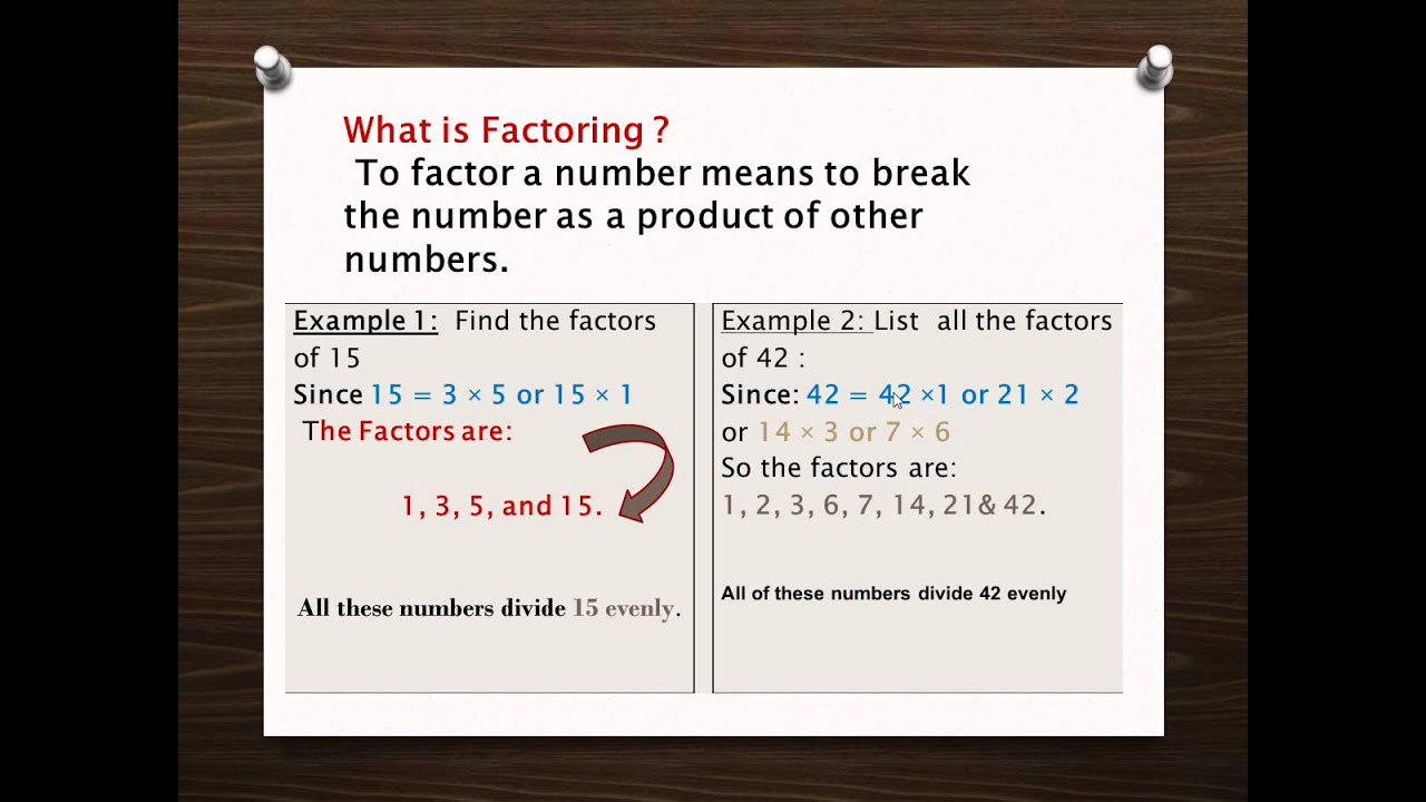 Mathm: Pre-algebra (Factoring) - YouTube