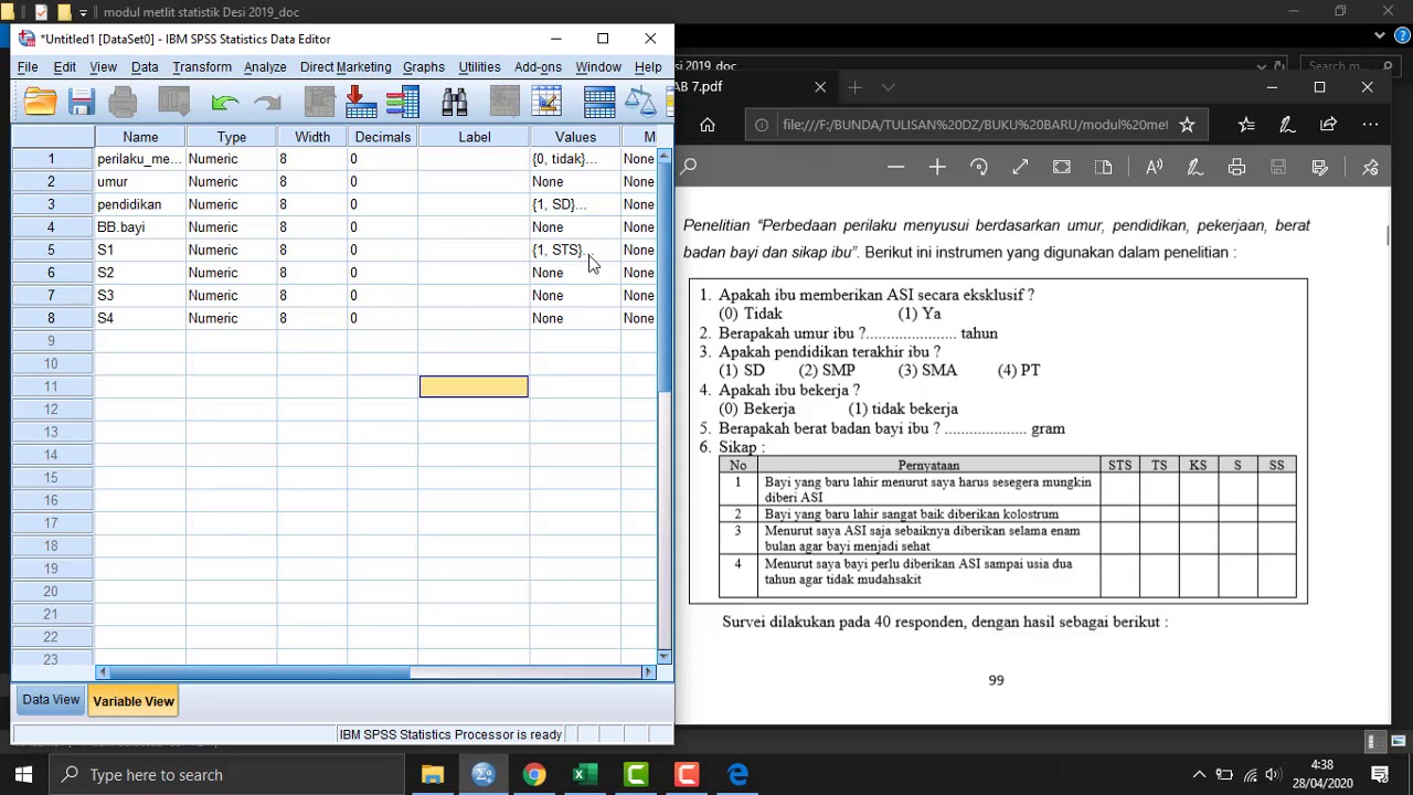 VIDEO 6 ENTRY DATA SPSS - YouTube