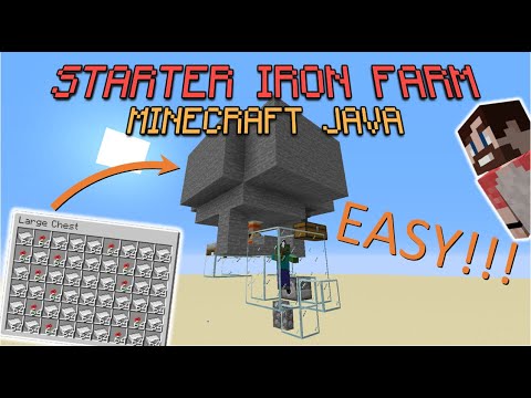 Starter Iron Farm TUTORIAL Minecraft Java 1.16.5 - YouTube