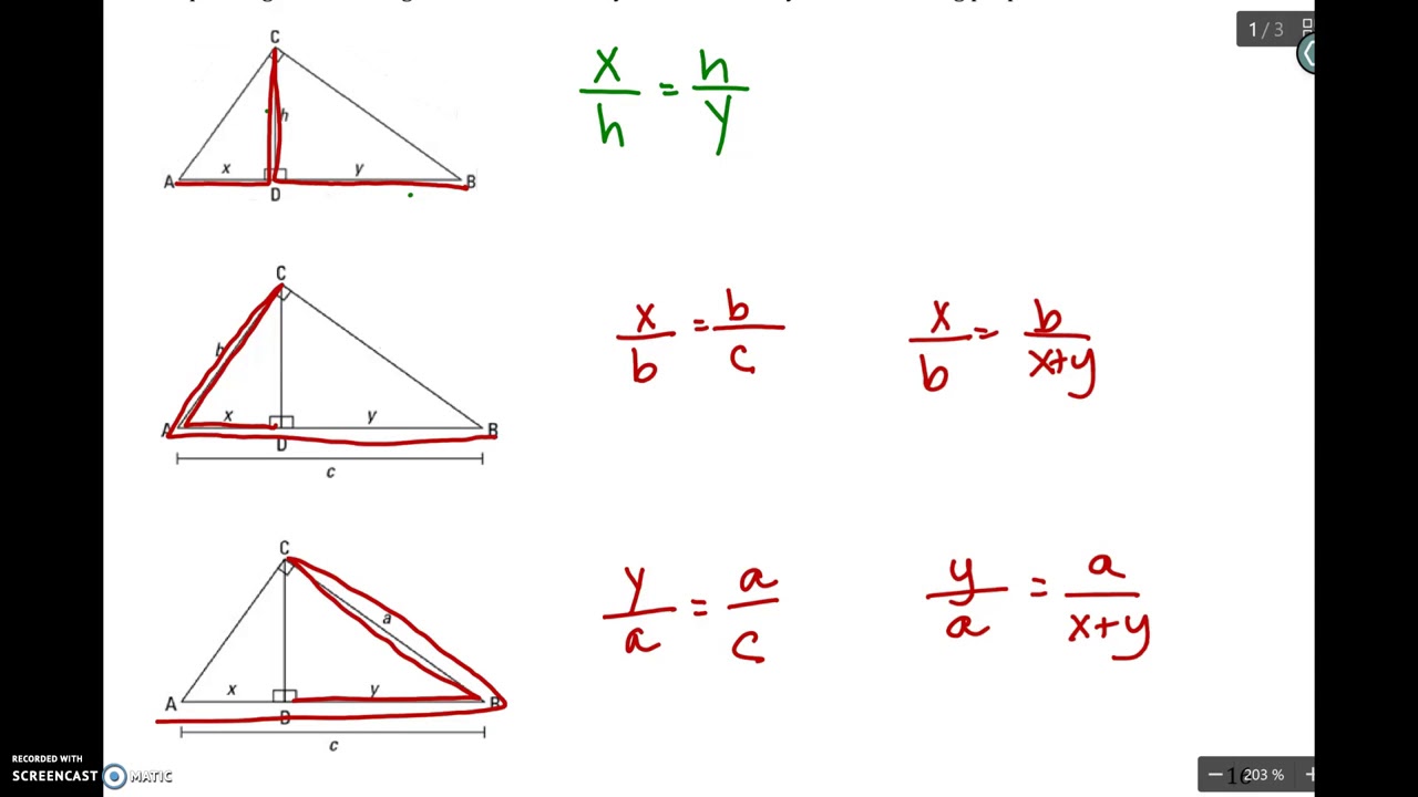 Unit 5 Lesson 4 Right Triangle Proportionality - YouTube