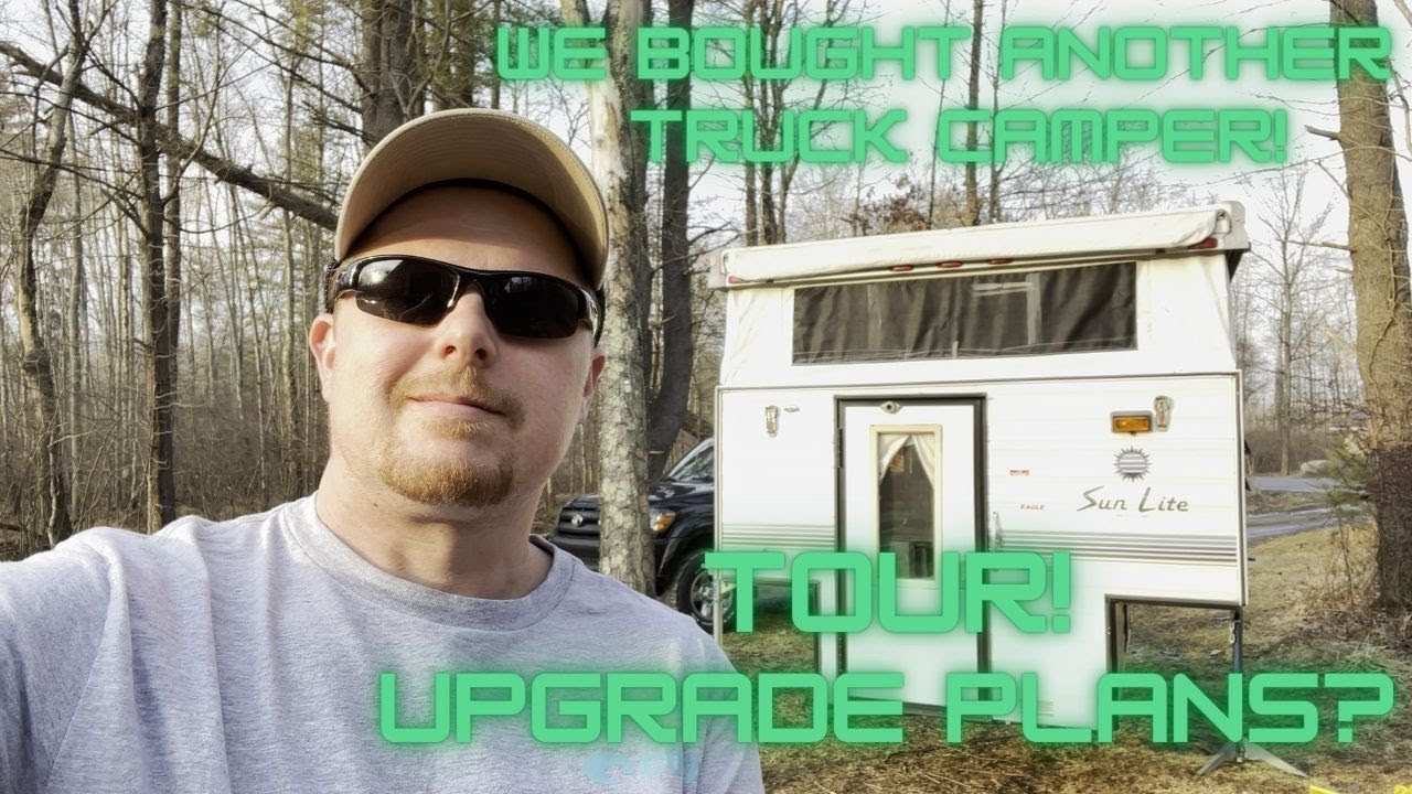 We bought another Truck Camper! 93 Sunlite Eagle tour! - YouTube