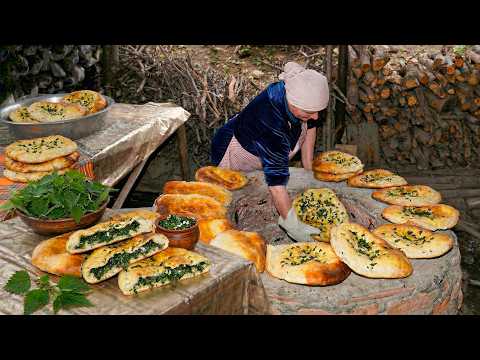 Wild Nettle Harvest & Homemade Tandoor Bread | Real Village Life Experience