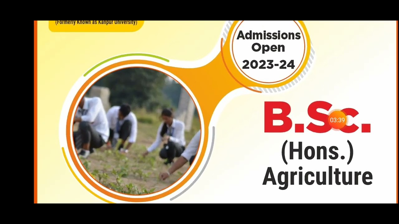 #csjm University Kanpur #csjmu Bsc Agriculture Admission Open #kanpur