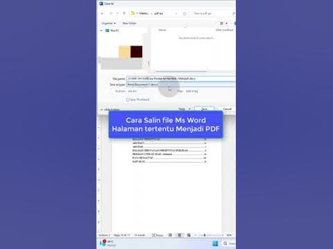 Cara Save Halaman Tertentu File Ms Word ke PDF - YouTube