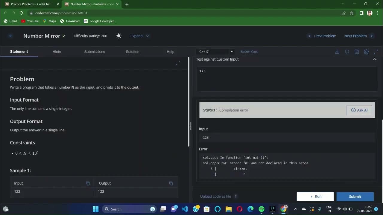 Codechef Solutions basic programming, Number Mirror - YouTube