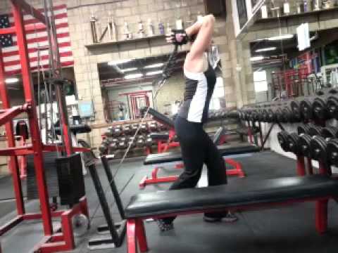 Low Cable Rope Behind Head Triceps Extension - YouTube